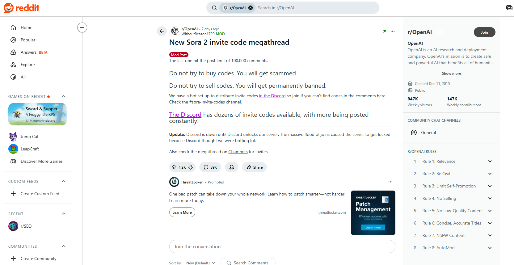New Sora 2 Invite Code Megathread: The Fastest Way to Get Your Code